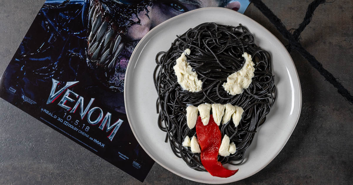 Symbiote Spaghetti: A Venom Inspired Recipe - Geeks Who Eat